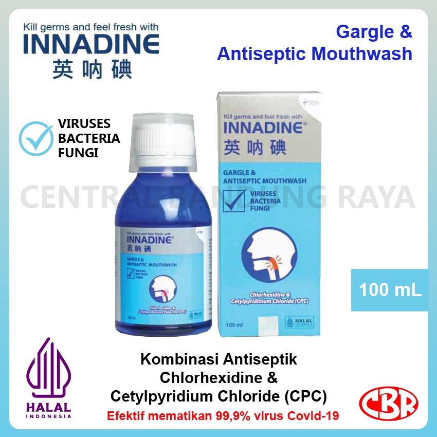 Jual INNADINE Gargle Mouthwash 100mL | Shopee Indonesia