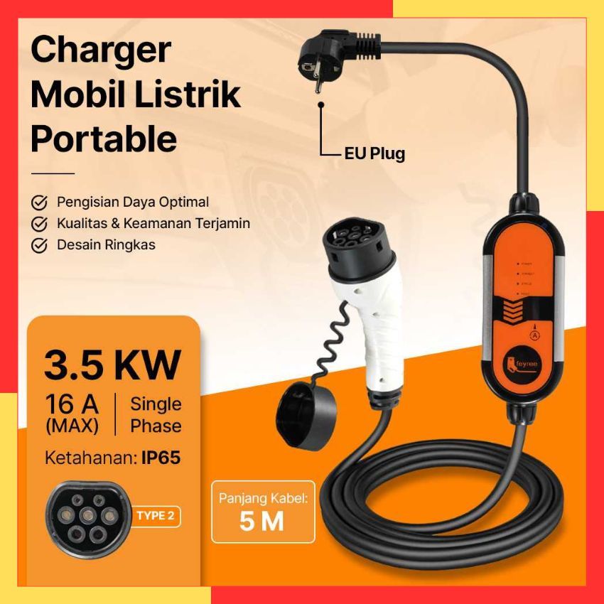Jual Charger Cas Mobil Listrik Elektrik Car Fast Charging Portable Type ...