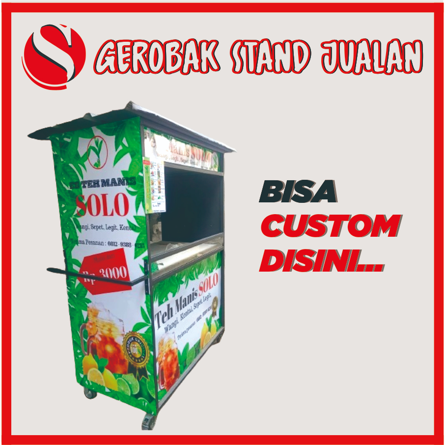Jual Gerobak Stand Jualan / Booth Stand Jualan / Gerobak Custom ...
