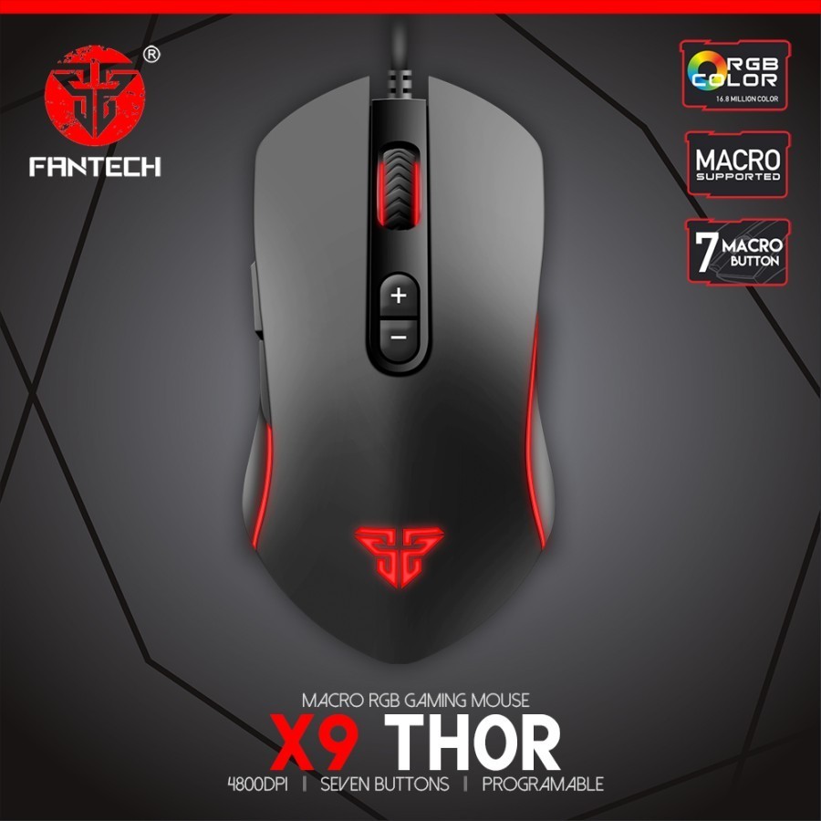 Jual Fantech Gaming Mouse X9 THOR Standart Macro RGB | Shopee Indonesia