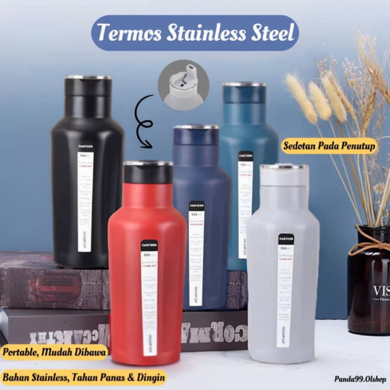 Jual Botol Minum Tumbler Stainless Canteen Premium 500ml 750ml Termos Tahan Panas Dingin ⭐ ...