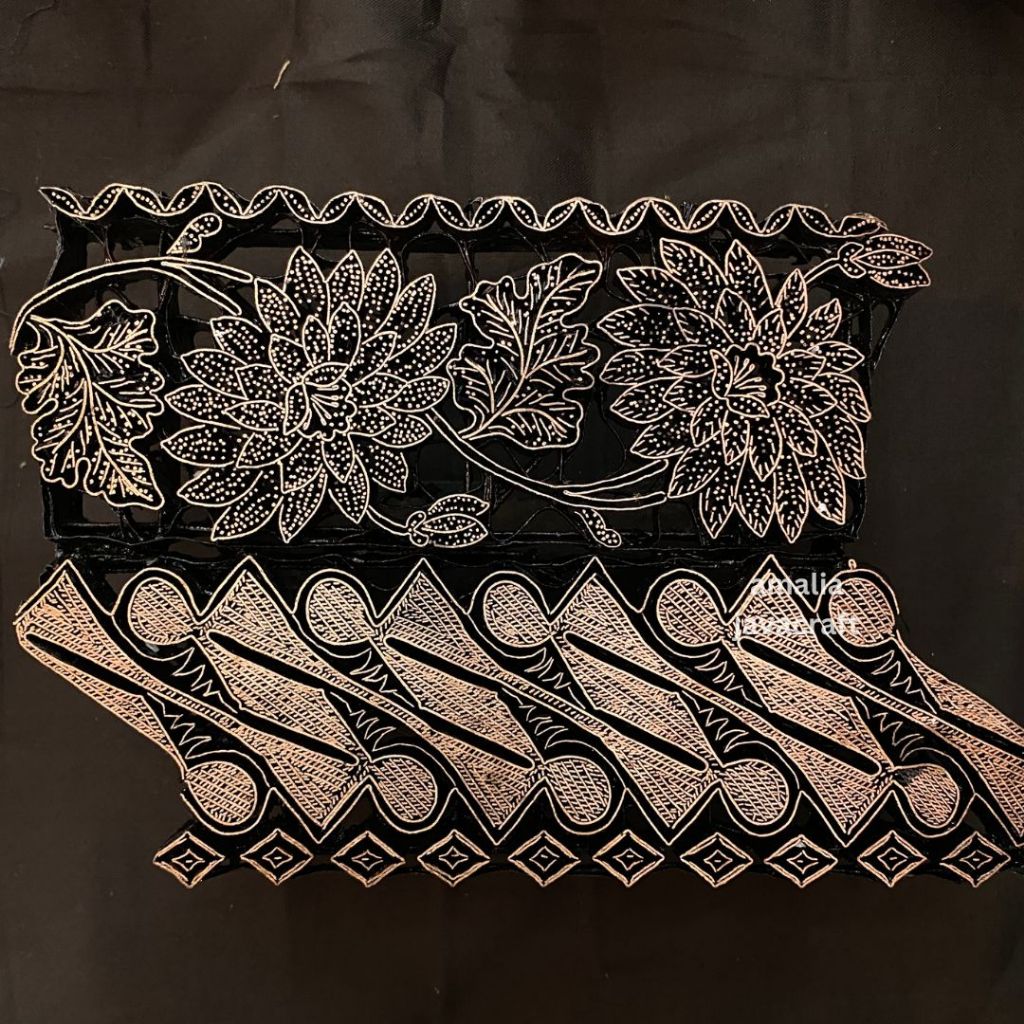 Jual alat cap batik tembaga motif lereng bunga 02 canting cap batik ...