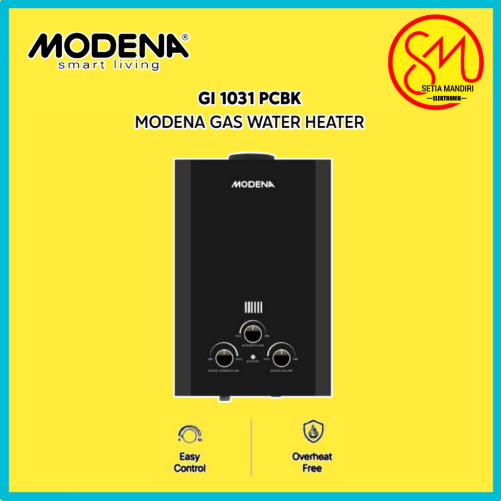Jual MODENA Tankless Gas Instant Water Heater - GI 1031 PCBK - GARANSI ...