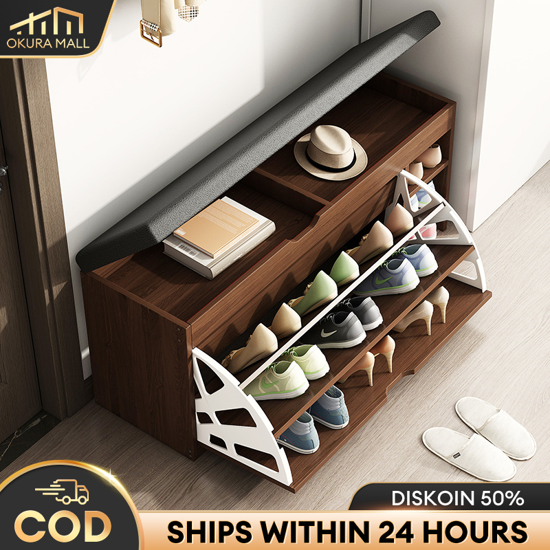 Jual OKURA Rak Sepatu Duduk Rak Sepatu Susun Rak Sepatu Sofa Lemari ...