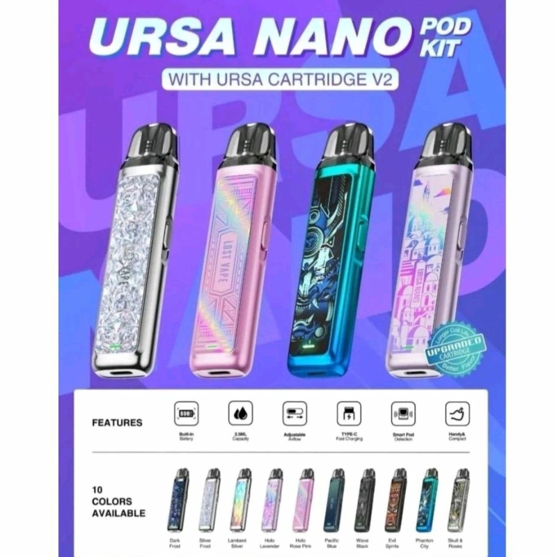 Jual Device Pod Lost vape URSA NANO with V2 Catridge | Shopee Indonesia