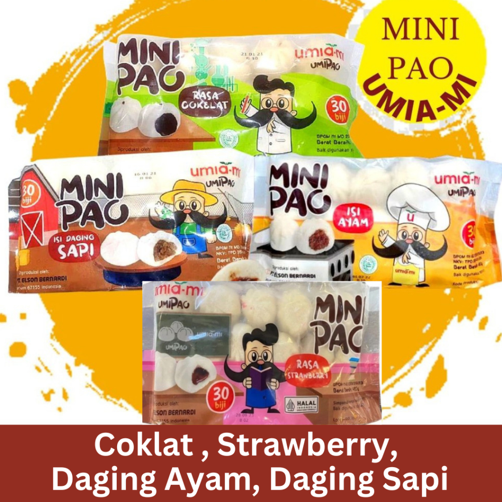 Jual Umiami MiniPou isi 30 Aneka Varian Rasa | Coklat, Ayam, Strawberry ...