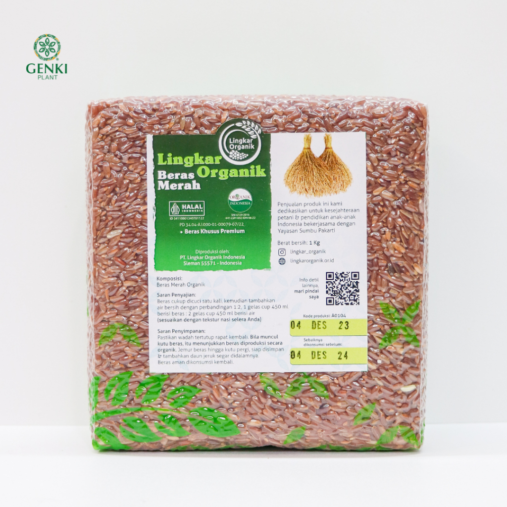 Jual Lingkar Organik Beras Merah Organik - 1 kg | Shopee Indonesia