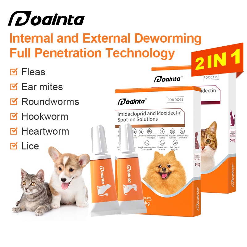 Jual PUAINTA 2in1 Obat Kutu Cacing Anjing Kucing Membasmi Tuntas Aman ...