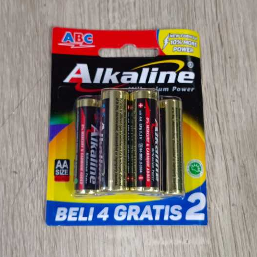Jual BATERAI ABC BATTERY ALKALINE AA (besar) | Shopee Indonesia