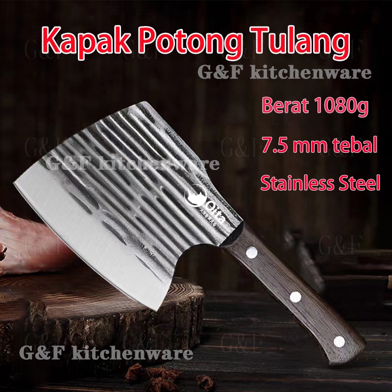 Jual Pisau Golok Daging / Kapak Potong Tulang/ 1080g / 7.5mm / Chopper ...