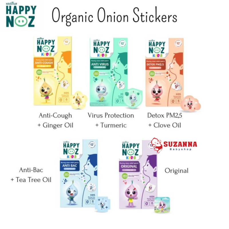 Jual Happy Noz Kids Runny Nose Relief Patch 1box isi 6pcs | Shopee ...