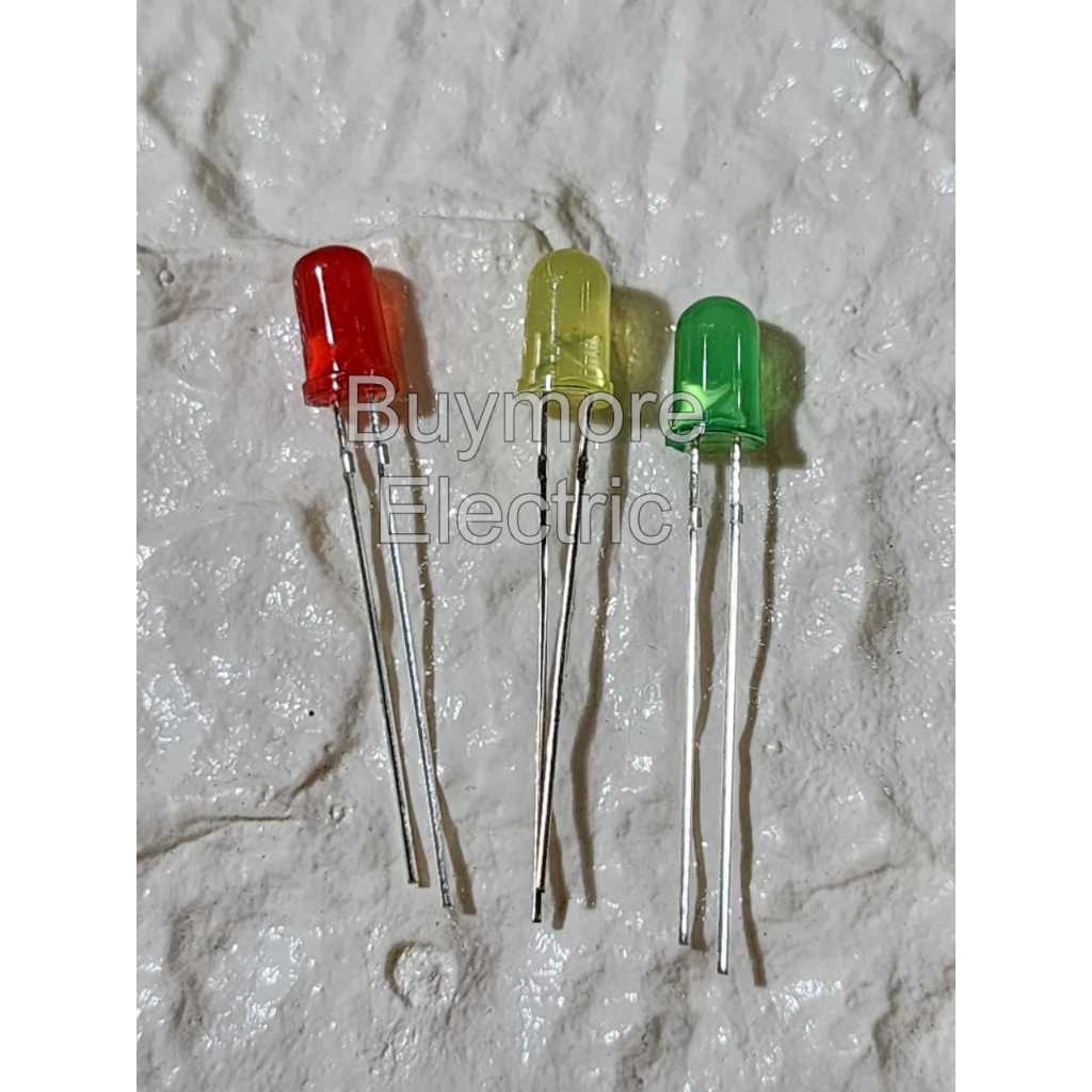 Jual (Isi 10 pcs) Lampu Led 5mm MIKA Merah Hijau Kuning Lampu 5mm ...