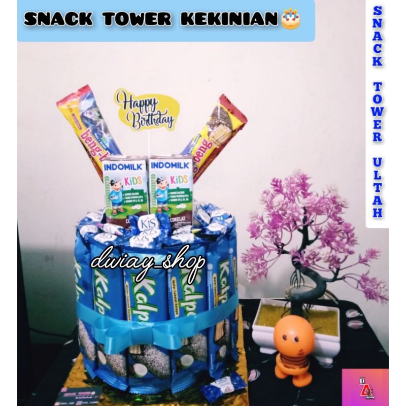 Jual SNACK TOWER BIRTHDAY KEKINIAN / SNACK TOWER TERBARU / KUE ULTAH ...