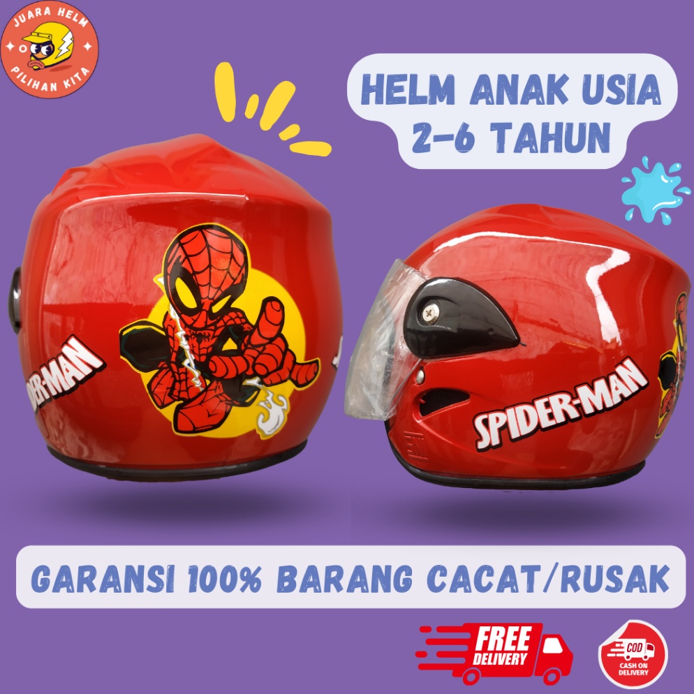 Jual KODE C12D Helm Anak Karakter SNI Umur 1 2 3 4 5 Tahun Motif Cewek ...