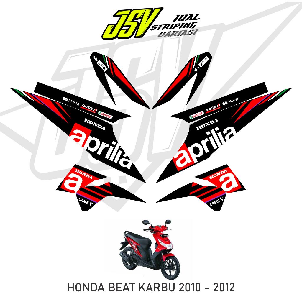 Jual Stiker Motor Beat APRILIA Livery Decal Honda BeAt Deluxe Esp ...