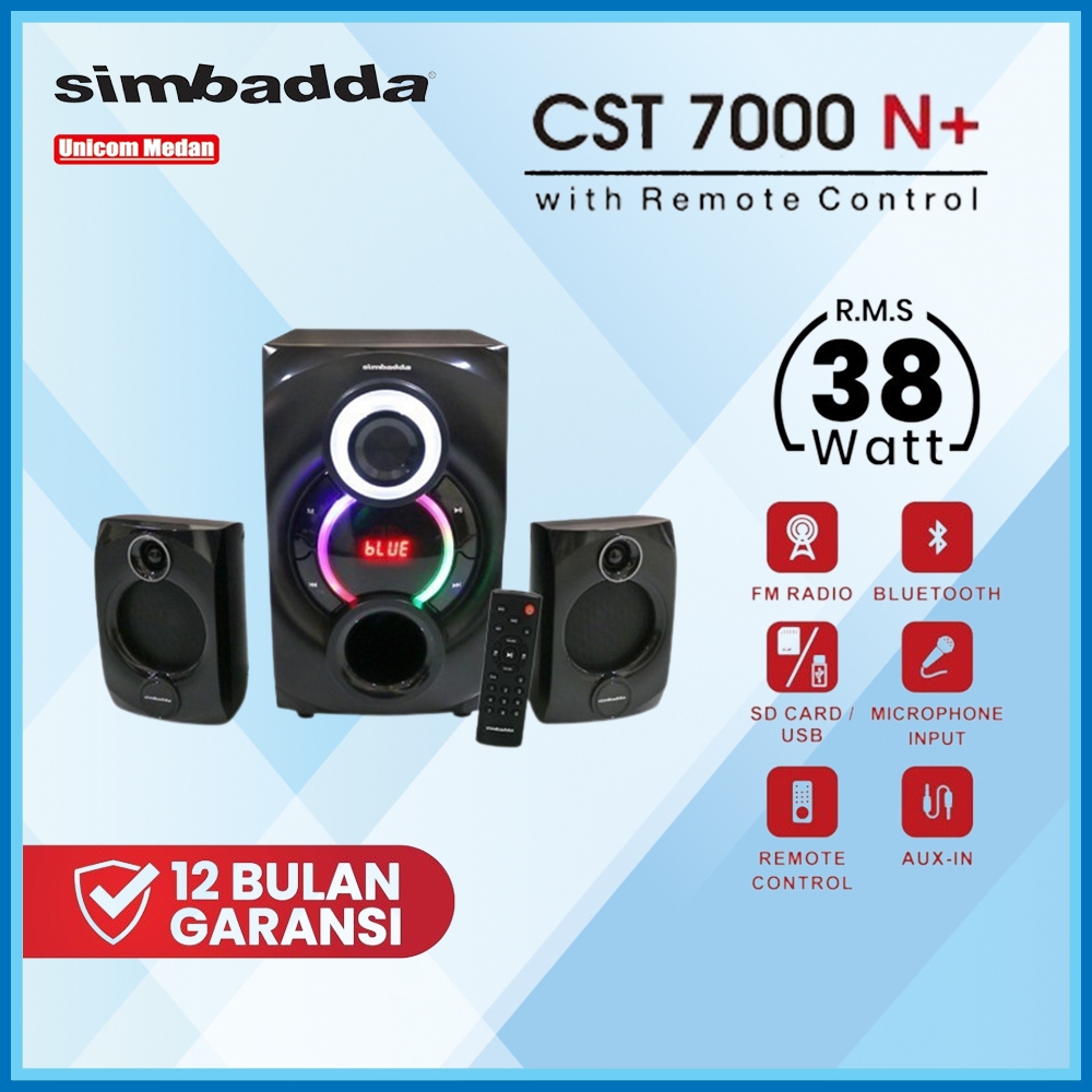 Jual Speaker Bluetooth Simbadda CST 7000N+ Subwoofer Bass Power LED Display | Shopee Indonesia