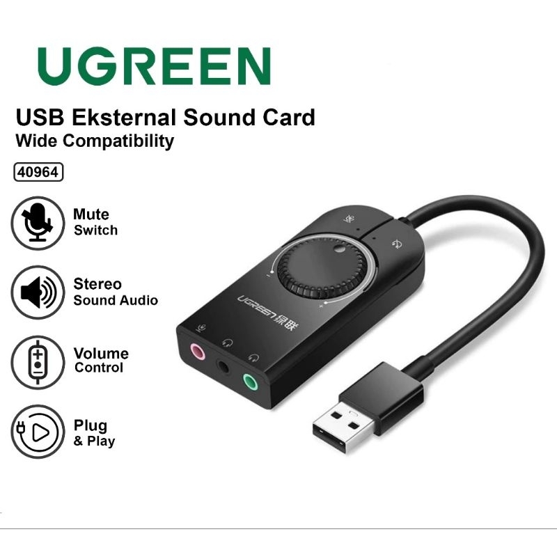 Jual UGREEN USB External Sound card Audio Adapter PC Laptop PS4 PS5 | Shopee Indonesia