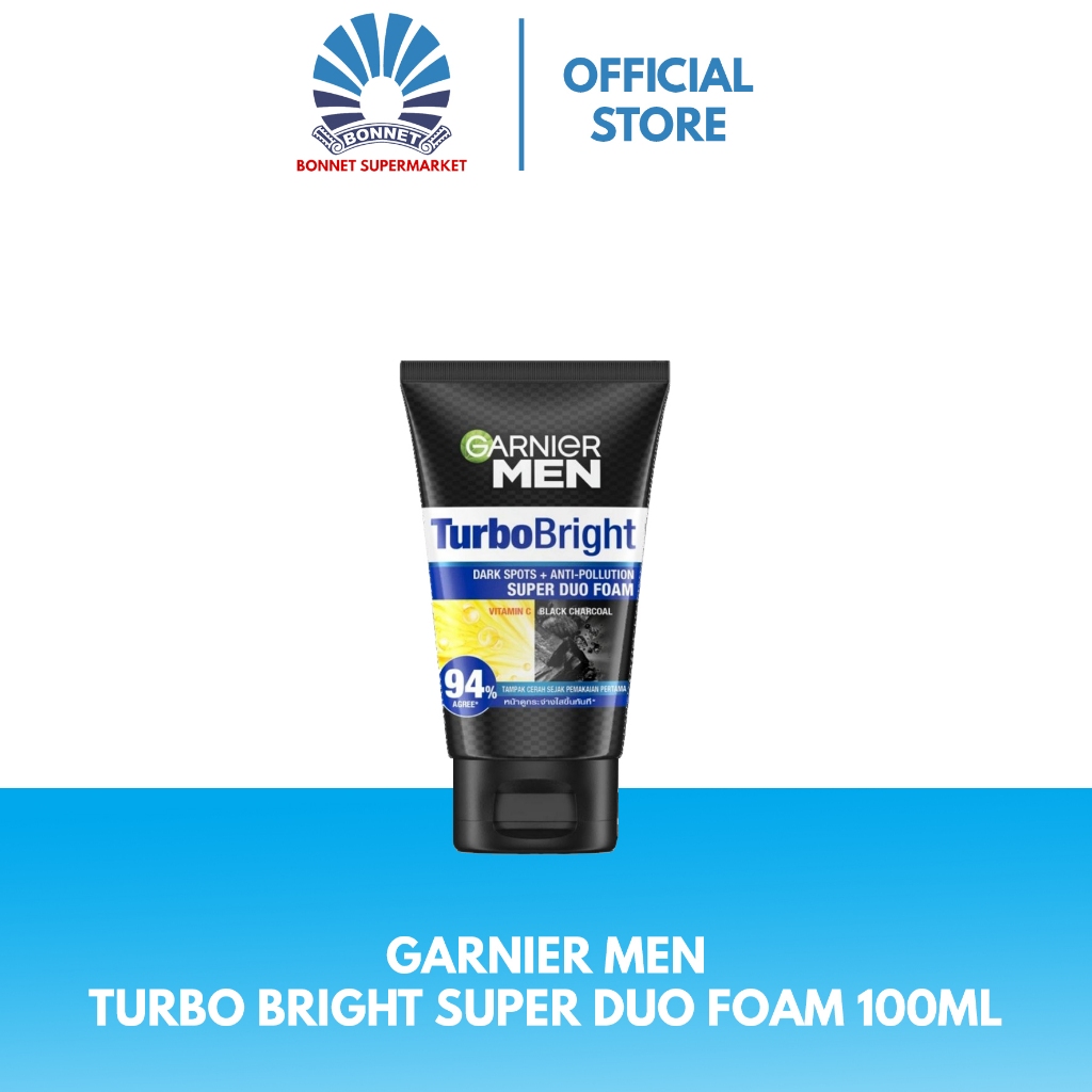 Jual Garnier Men Turbo Bright Super Duo Foam 100ml 8992304047435 | Shopee Indonesia
