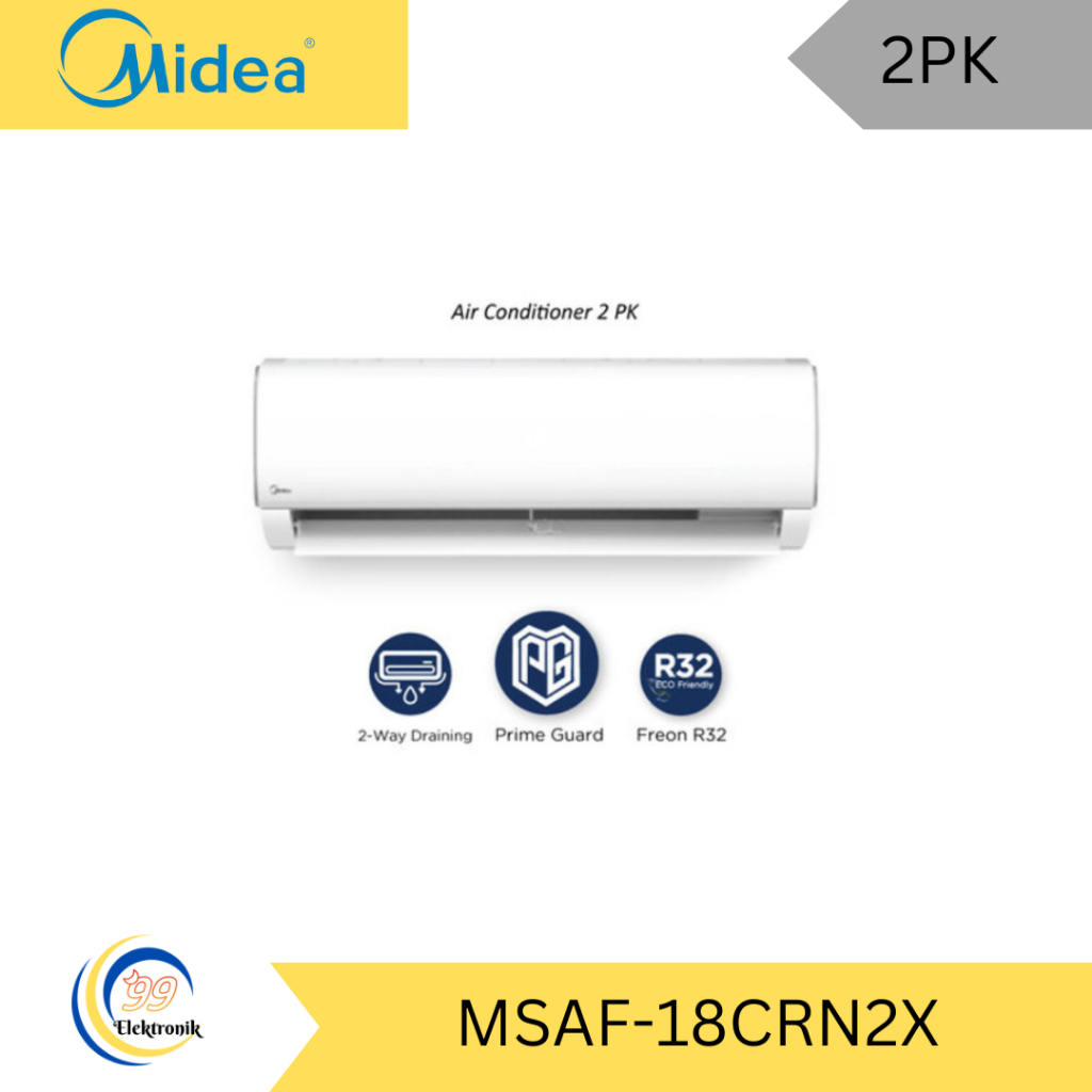 Jual AC Midea 2 PK Standard MSAF-18CRN2X (UNIT INDOR & OUTDOR) | Shopee ...