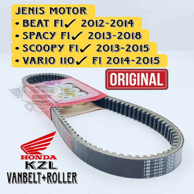 Jual ORIGINAL VANBELT V-BELT SET ROLLER KZL HONDA BEAT FI, VARIO 110 FI, SCOOPY FI, SPACY FI ...