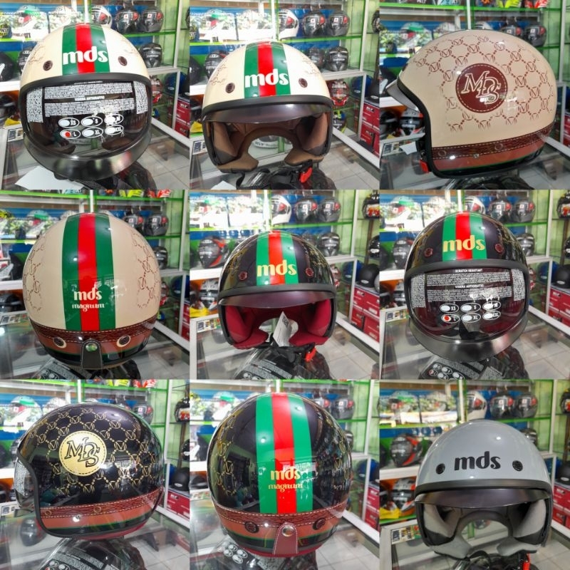 Jual HELM MDS MAGNUM MOTIF || MDS RETRO || MDS BOGO || MDS CLASSIC ...