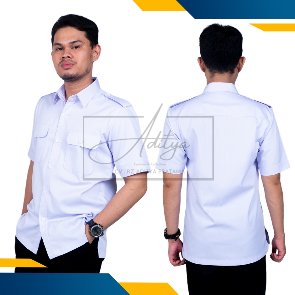 Jual Kemeja PDH Pria Lengan Pendek Premium | PNS | PDH | Pakaian Dinas ...