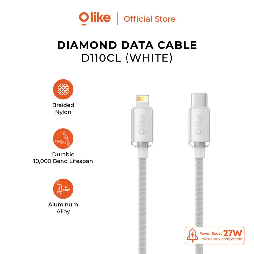 Jual OLIKE D110CL Kabel Data Type C to Lightning 100CM Kabel PD C to L ...