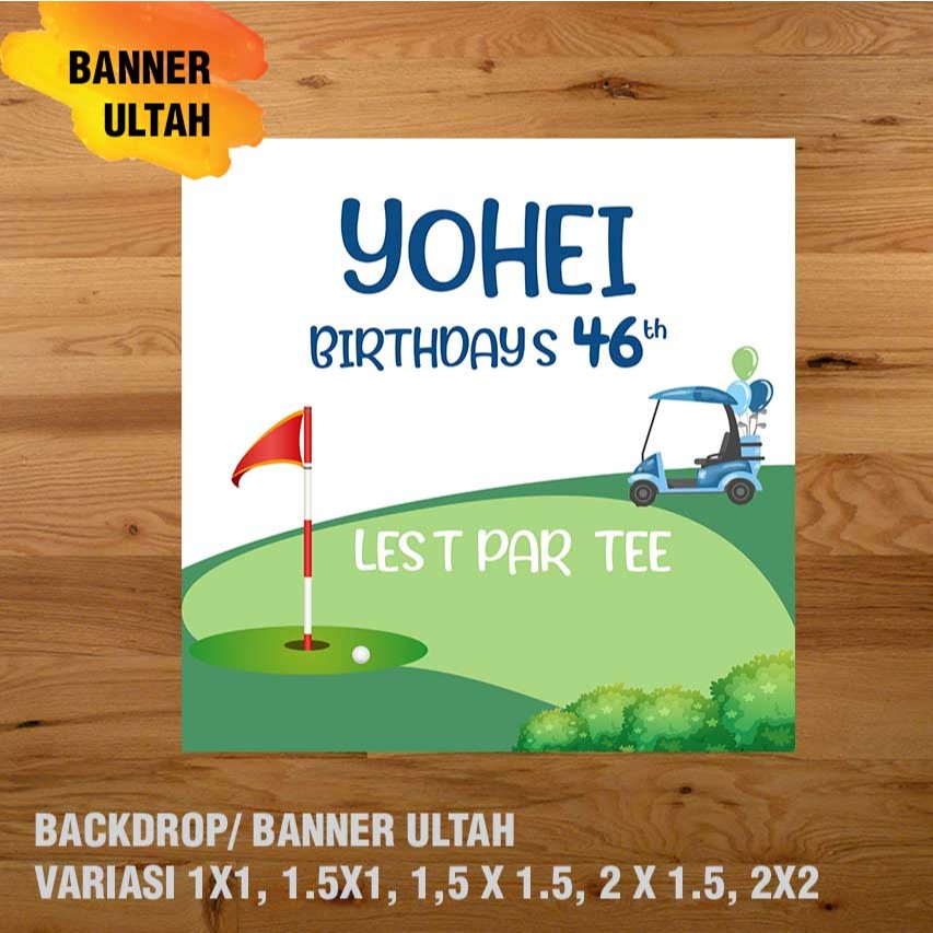 Jual GOLF BANNER/ BACKDROP/ SPANDUK ULANG TAHUN UL-TAH | Shopee Indonesia