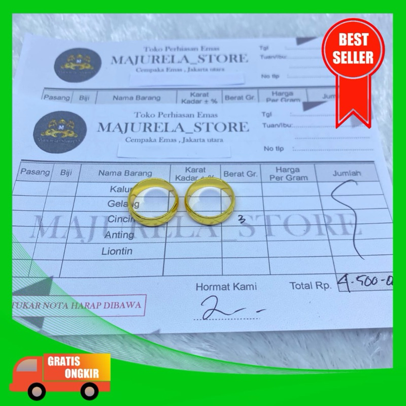 Jual Perhiasan Cincin Couple emas Free nota.Cincin Tunangan Cincin ...