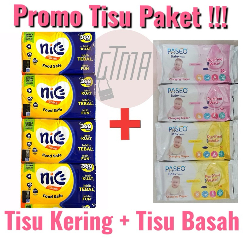 Jual Paket 4.4 Tisu Kering + tisu Basah | Shopee Indonesia