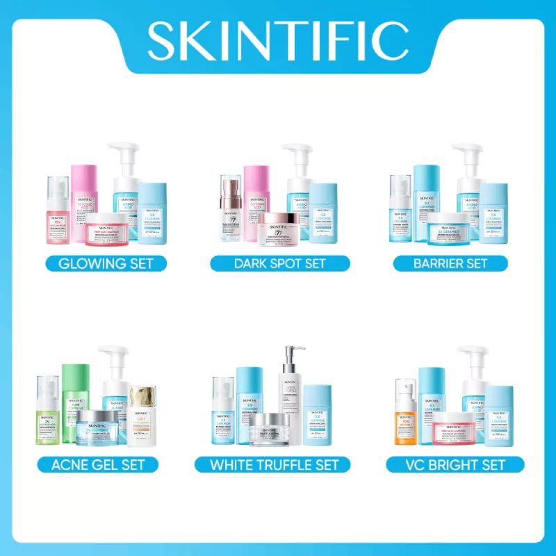 Jual SKINTIFIC 5pcs with sunscreen / skintific glowing set / skintific ...