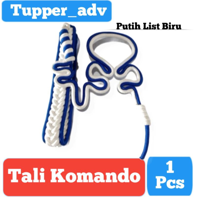 Jual Tali Komando Pramuka Putih List Biru Variasi TNI Polri / Talikoor ...