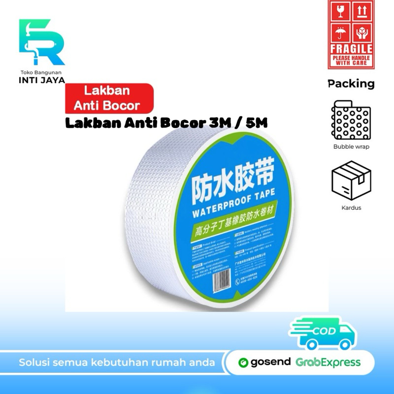 Jual LAKBAN ANTI BOCOR 3M 5M/LAKBAN ALUMINIUM FOIL BUTYL WATERPROOF 3 METER 5 METER/LEM ANTI AIR ...