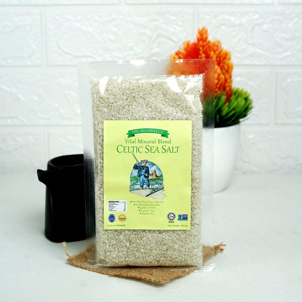 Jual Celtic Sea Salt Fine dan Coarse 200gr / Garam Halus / Kasar Laut ...
