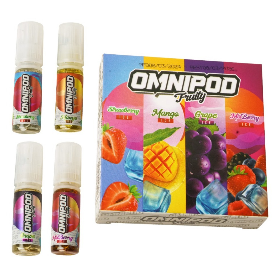 Jual Liquid Vape Vapor Omnipod Fruity Pods Friendly 12MG 4X15ML By ...