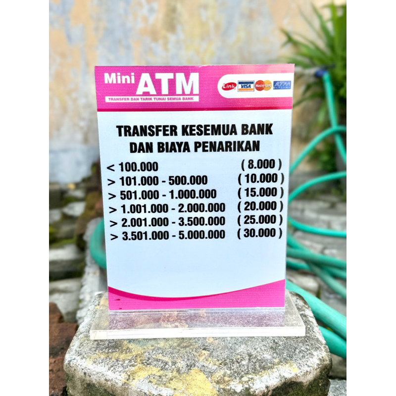Jual AKRILIK MEJA BISA CUSTOM BIAYA ADMIN AGEN BANK BRI BRILINK UKURAN ...