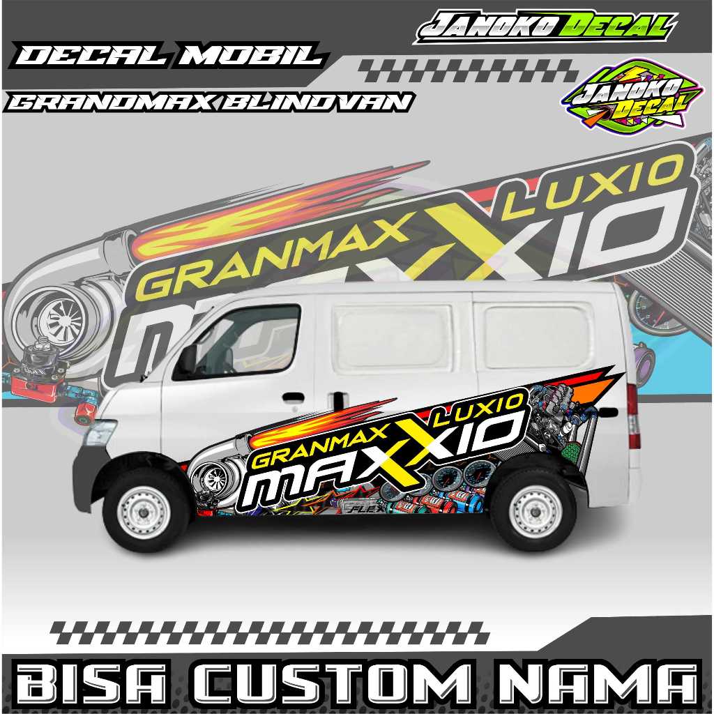 Jual DECAL FULL VARIASI MOBIL PICKUP GRANDMAX BLINOVAN CUSTOM NAMA ...