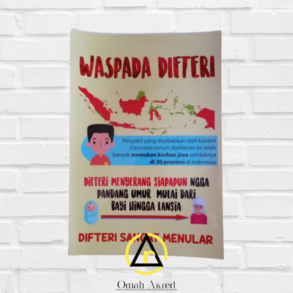 Jual Poster Waspada Difteri - Penyakit Difteri Sangat Menular - Poster Kesehatan | Shopee Indonesia