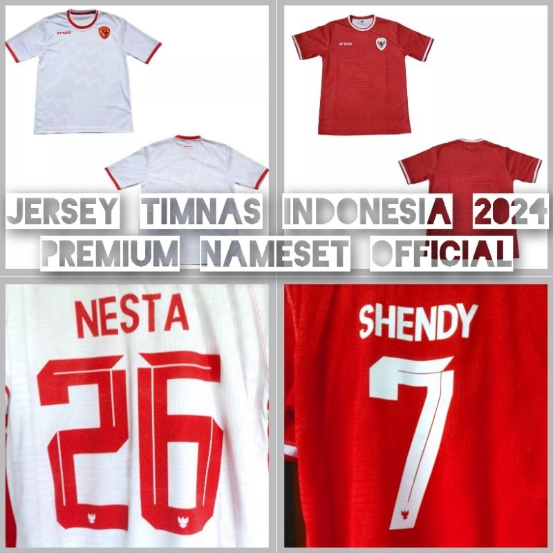Jual Jersey Premium Timnas Indonesia Full Printing Bahan Dryfit Nameset ...