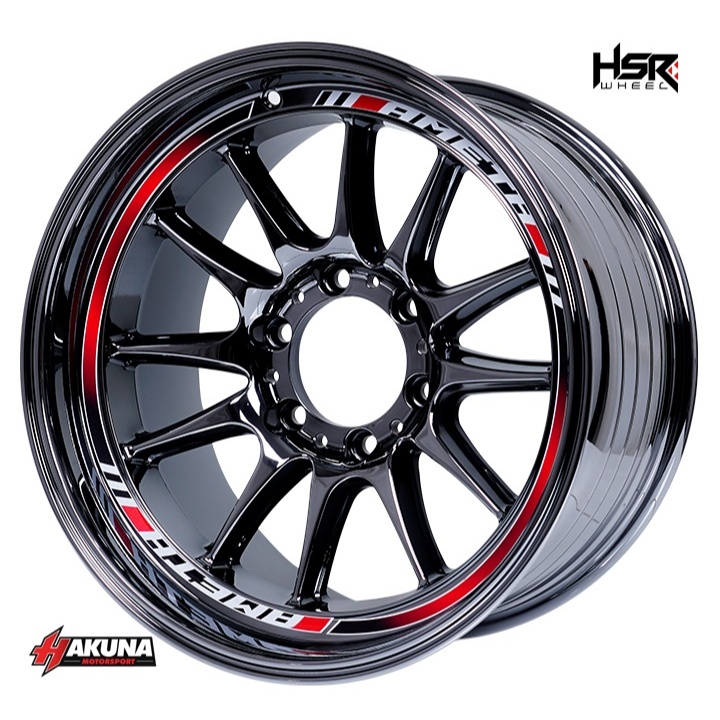 Jual Velg Mobil Limited Edition HSR AMETH R18 Lubang 6 Black Chrome ...