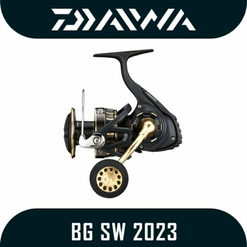 Jual Reel Daiwa BG SW 2023 |4000D-CXH|6000D-H - hitam-gold, | Shopee Indonesia