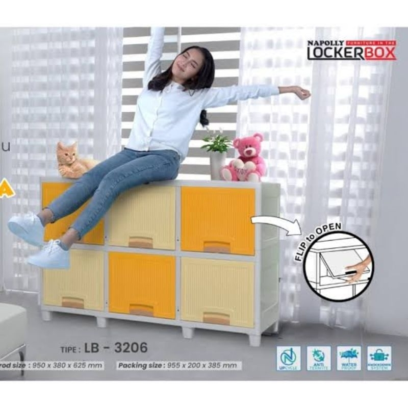 Jual LEMARI NAPOLLY LB 3206 LOCKERBOX | Shopee Indonesia