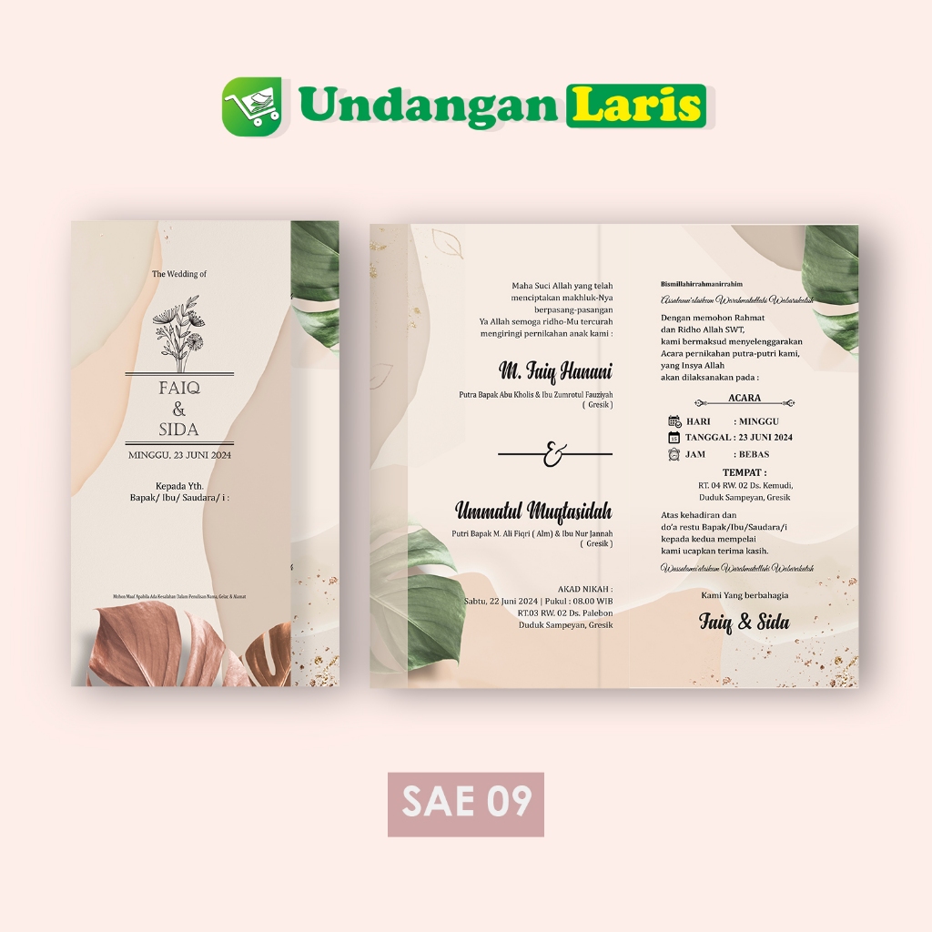 Jual Undangan Aesthetic Simpel Elegan 09 | Shopee Indonesia