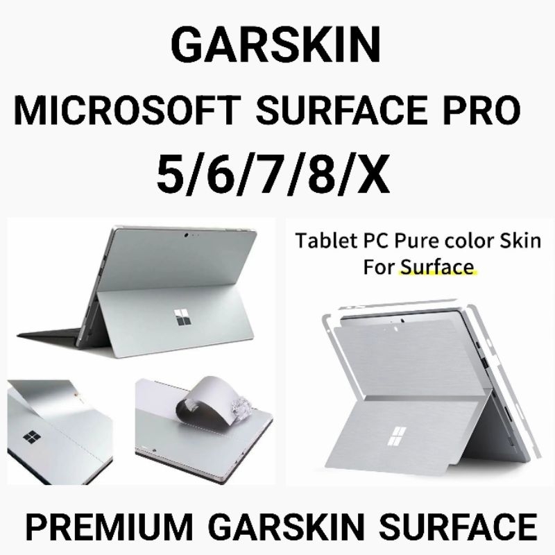 Jual Premium Skin Protector Microsoft Surface Pro 3 4 5 6 7 Silver ...