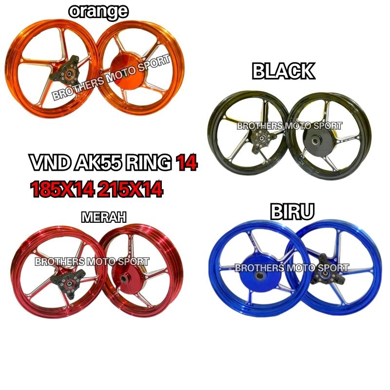 Jual velg vnd ak55 ring 14 aerox 155 velg vnd ak55 aerox connected velg vnd enkei aerox new velg ...