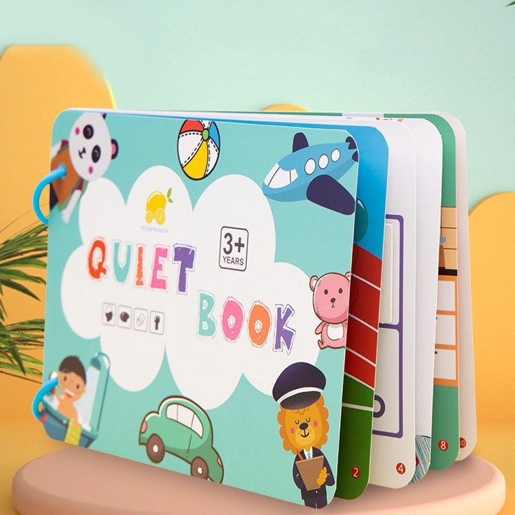 Jual On Sale English Quiet Book DIY Busy Activity Book Velcro Buku ...