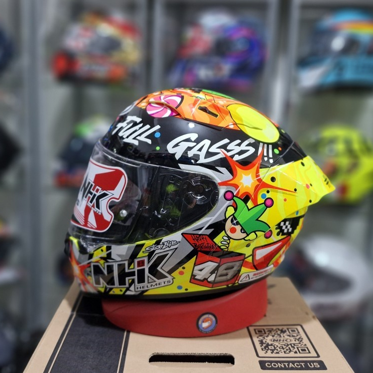 Jual HELM NHK GP R TECH IVAN ORTOLA #5 YELOW VAMOSS FULL FACE NHK GP R ...