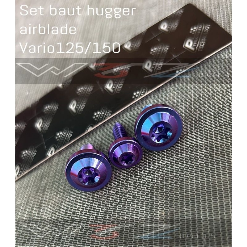 Jual Set baut titanium probolt hugger airblade ( isi 3 ) baut hager ...