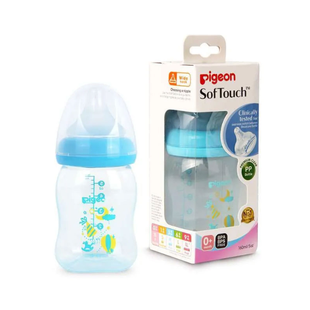 Jual INDOBAYI Botol Pigeon Peristaltic Plus 160ml dan 240ml Wide Neck Botol PP dan Pegangan ...