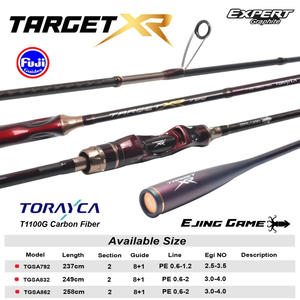 Jual Eupro Joran Pancing Spinning Target XR Material T1100G Torayca Carbon Joran Pancing Eging ...